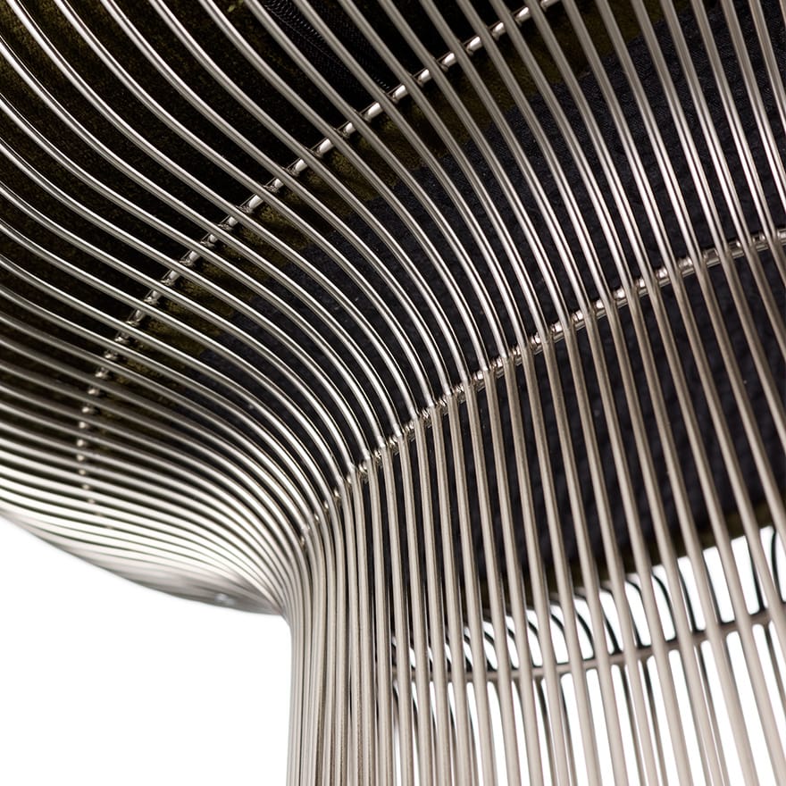 PLATNER Steel chair with armrests By Knoll | design Warren Platner