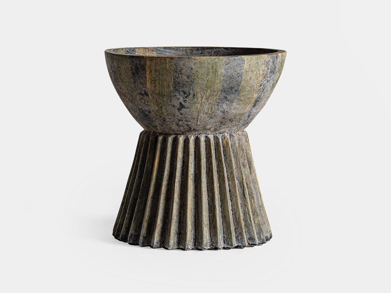 PLISSÉ STONE Cement vase By Vical Home | design Jose Manuel Ferrero