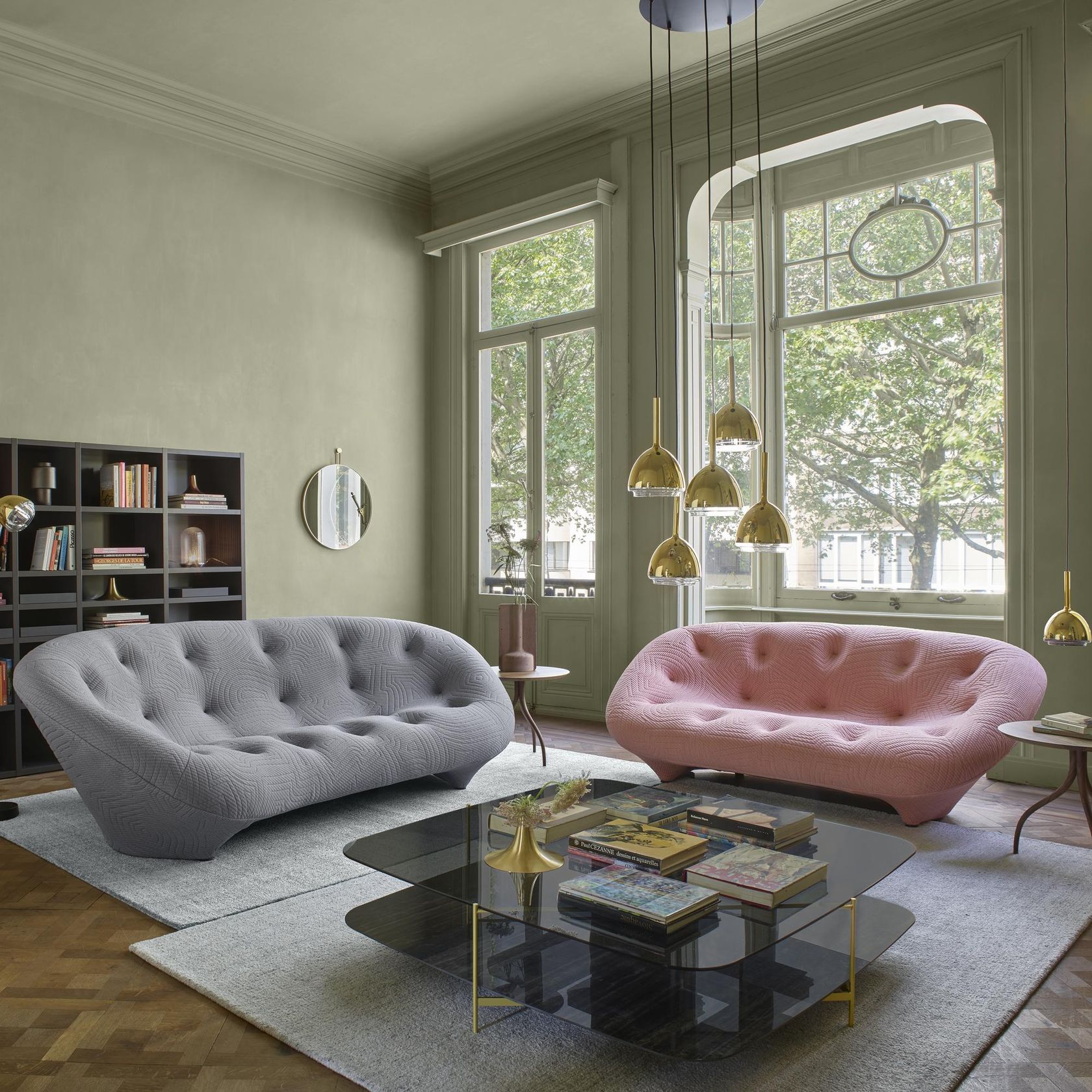 PLOUM 2 seater tufted fabric sofa By Ligne Roset | design Ronan & Erwan ...