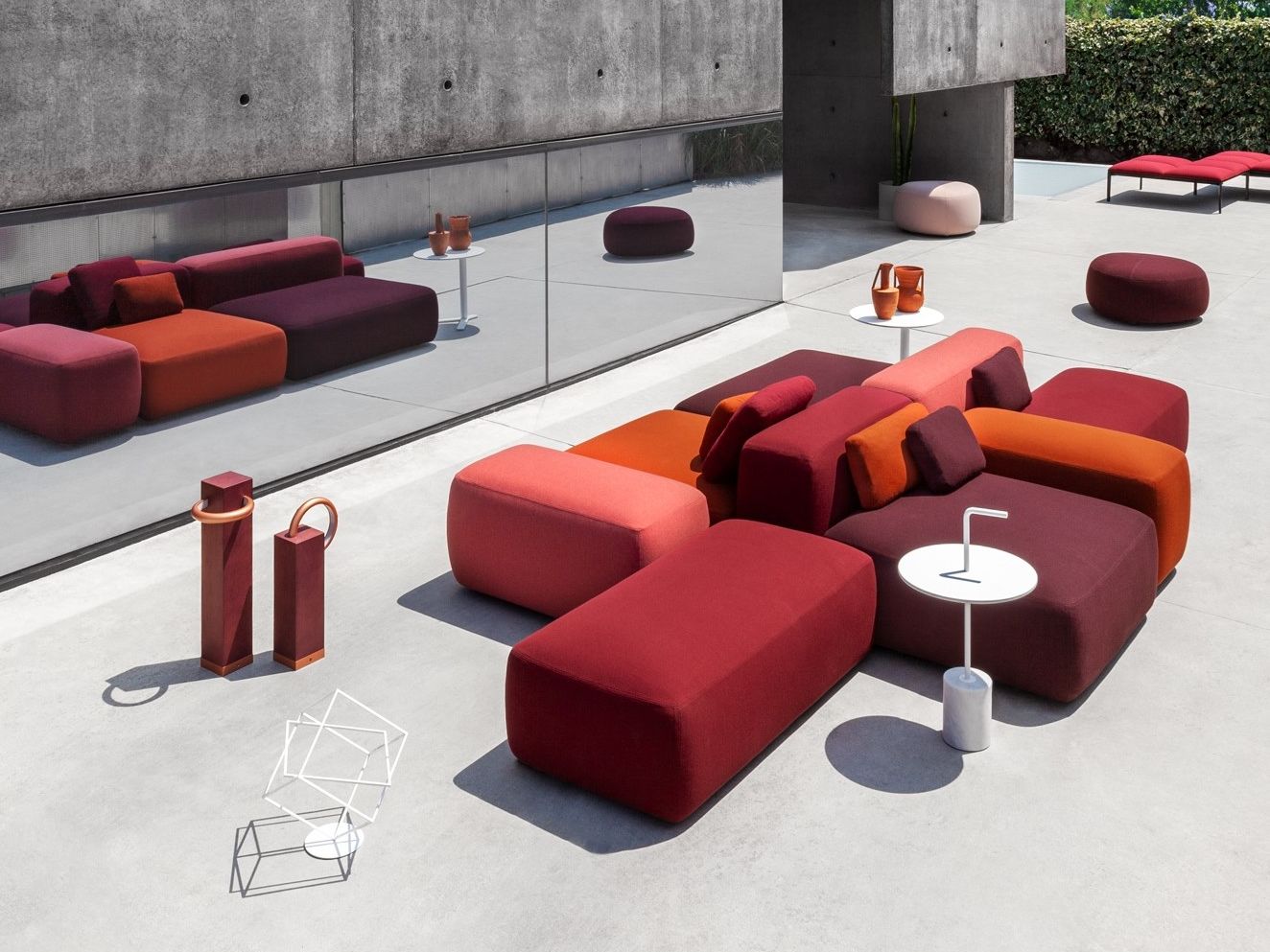 PLUS OUTDOOR Modular fabric garden sofa By Lapalma | design Francesco Rota