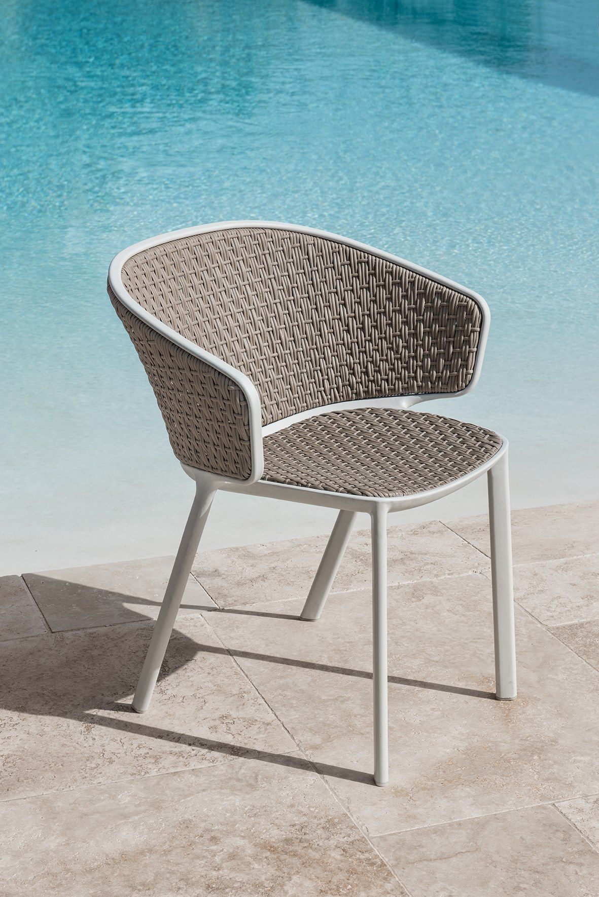 PLUVIA ROPE Rope garden chair with armrests By Ethimo | design Luca ...