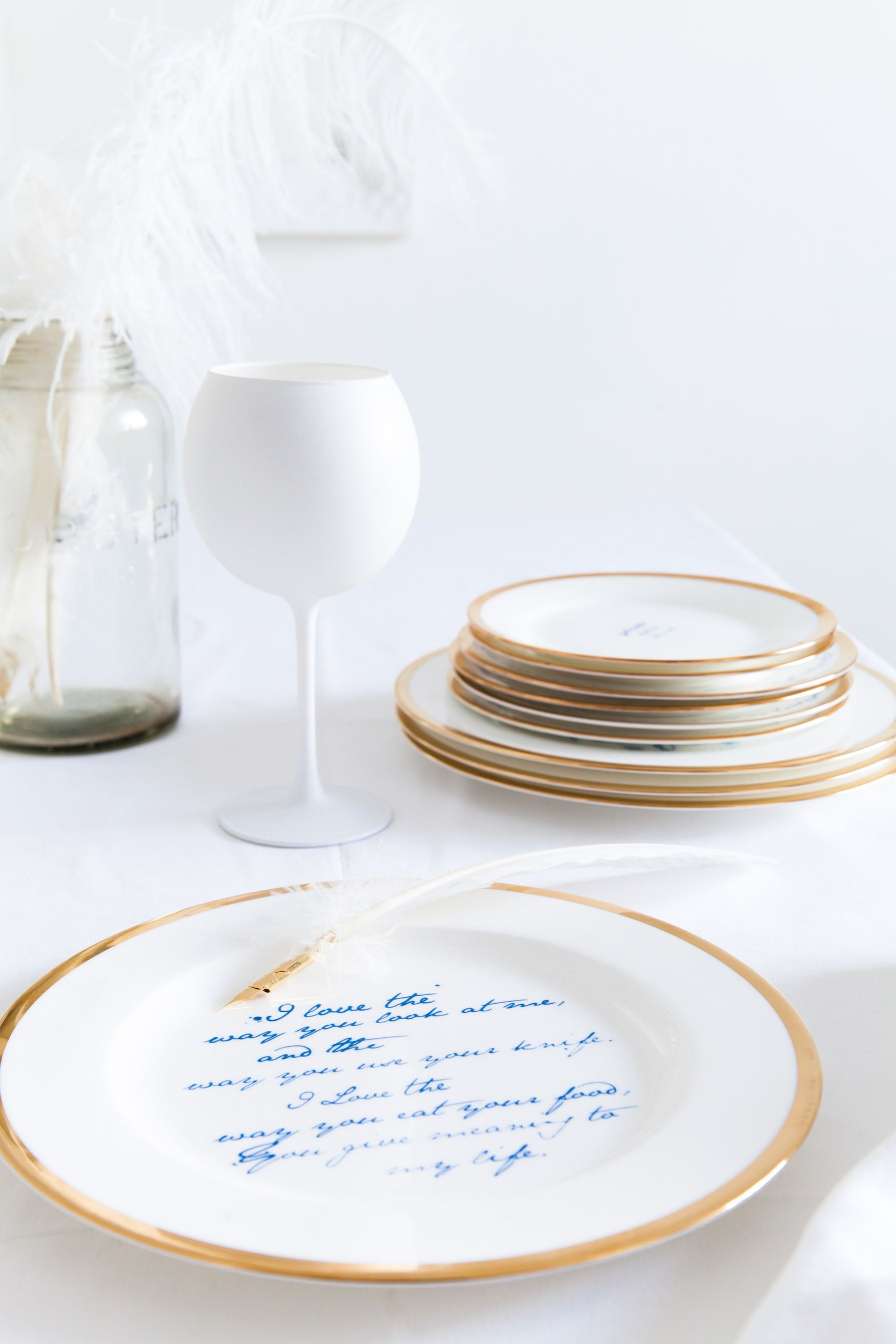 Porcelain plate POETRY PLATES By Mineheart