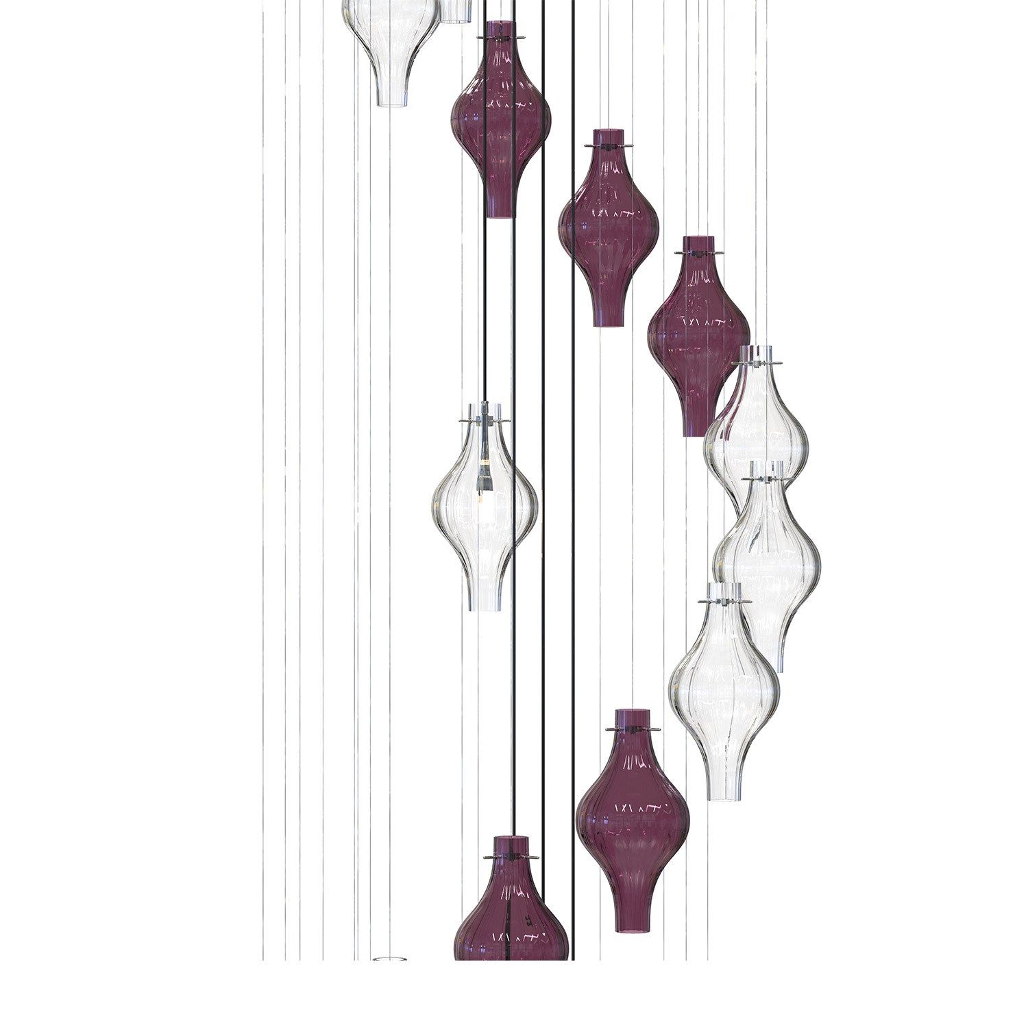 POLANI Pendant lamp By PIUMATI Murano Glass