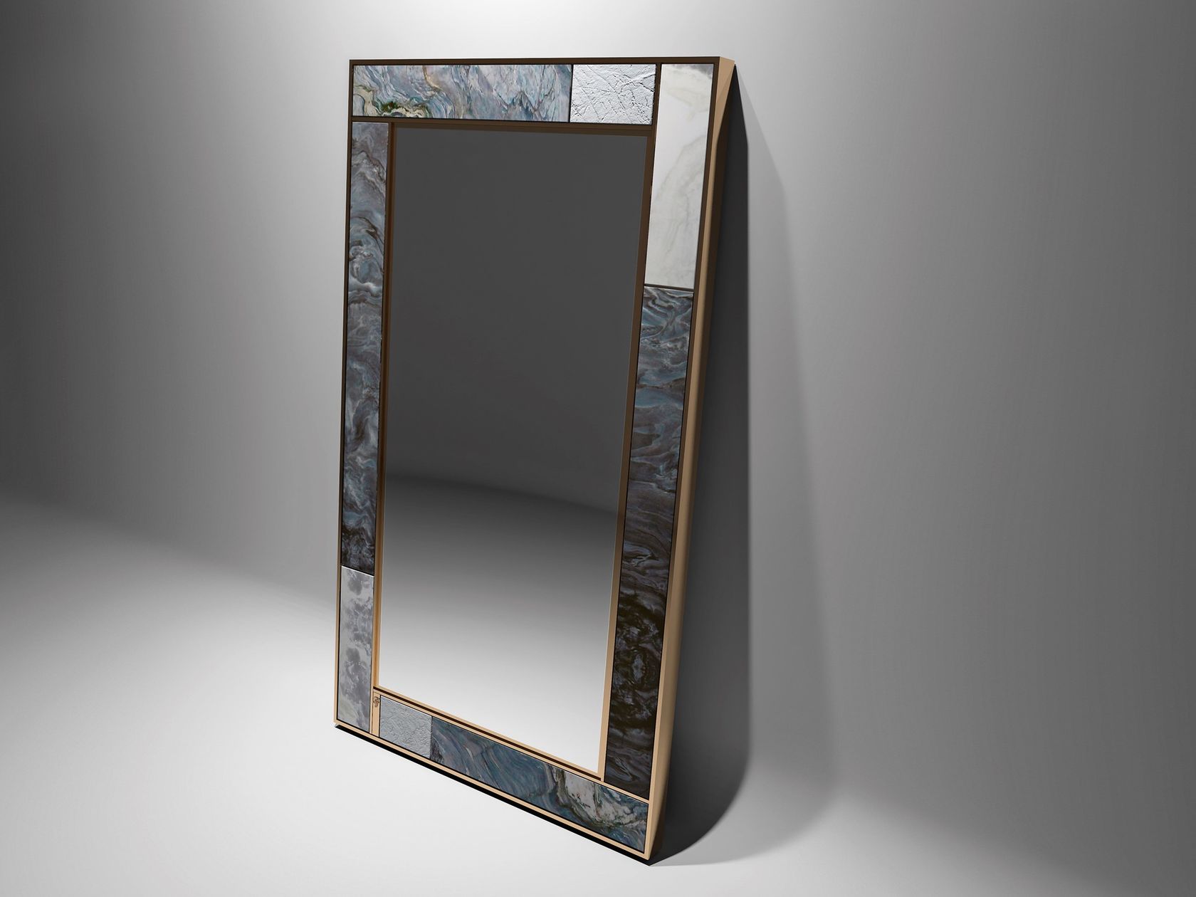 Freestanding rectangular marble mirror POLIDORO By Visionnaire design ...