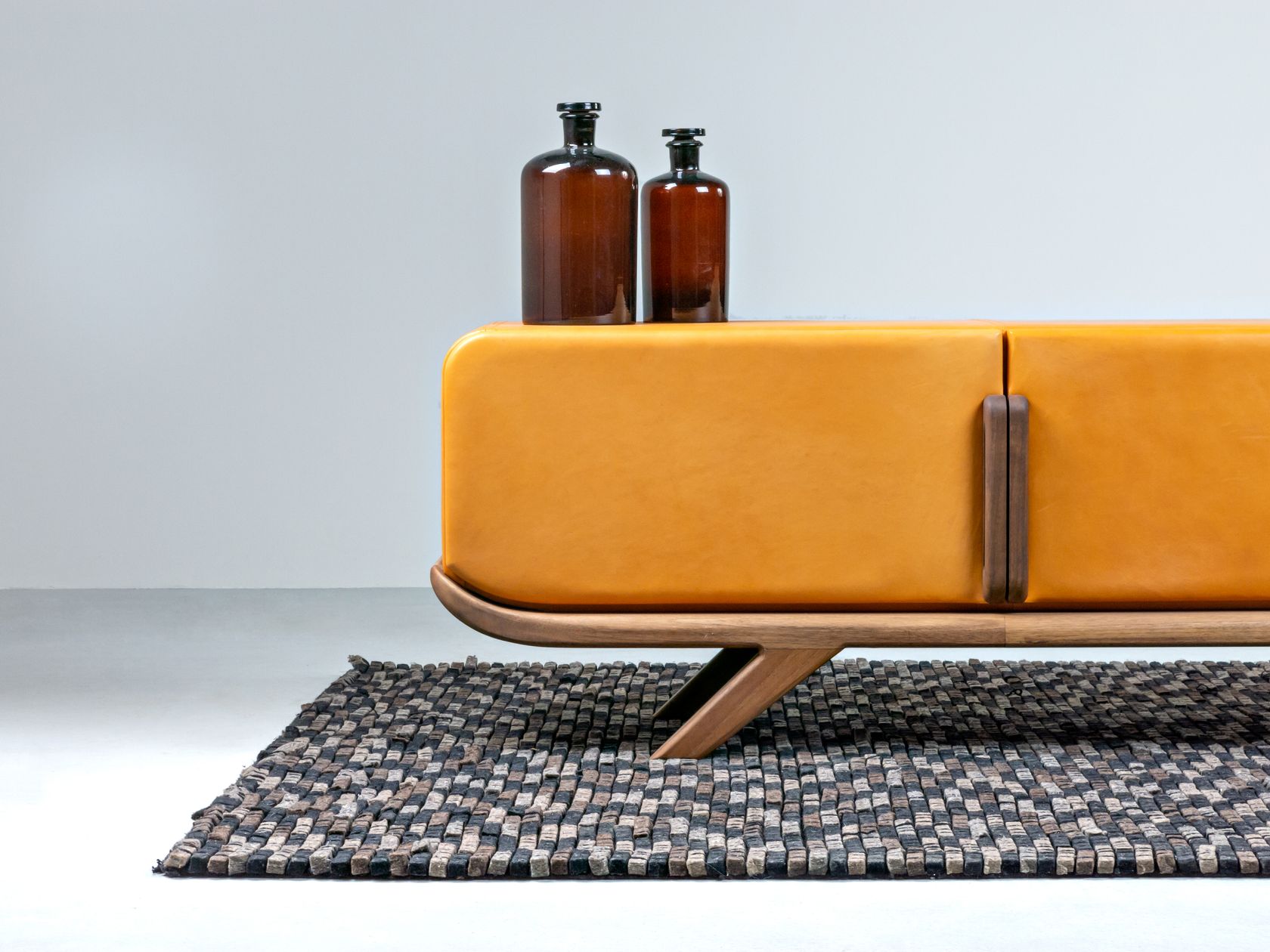 Leather sideboard with flap doors POLO By HOOKL und STOOL design ...