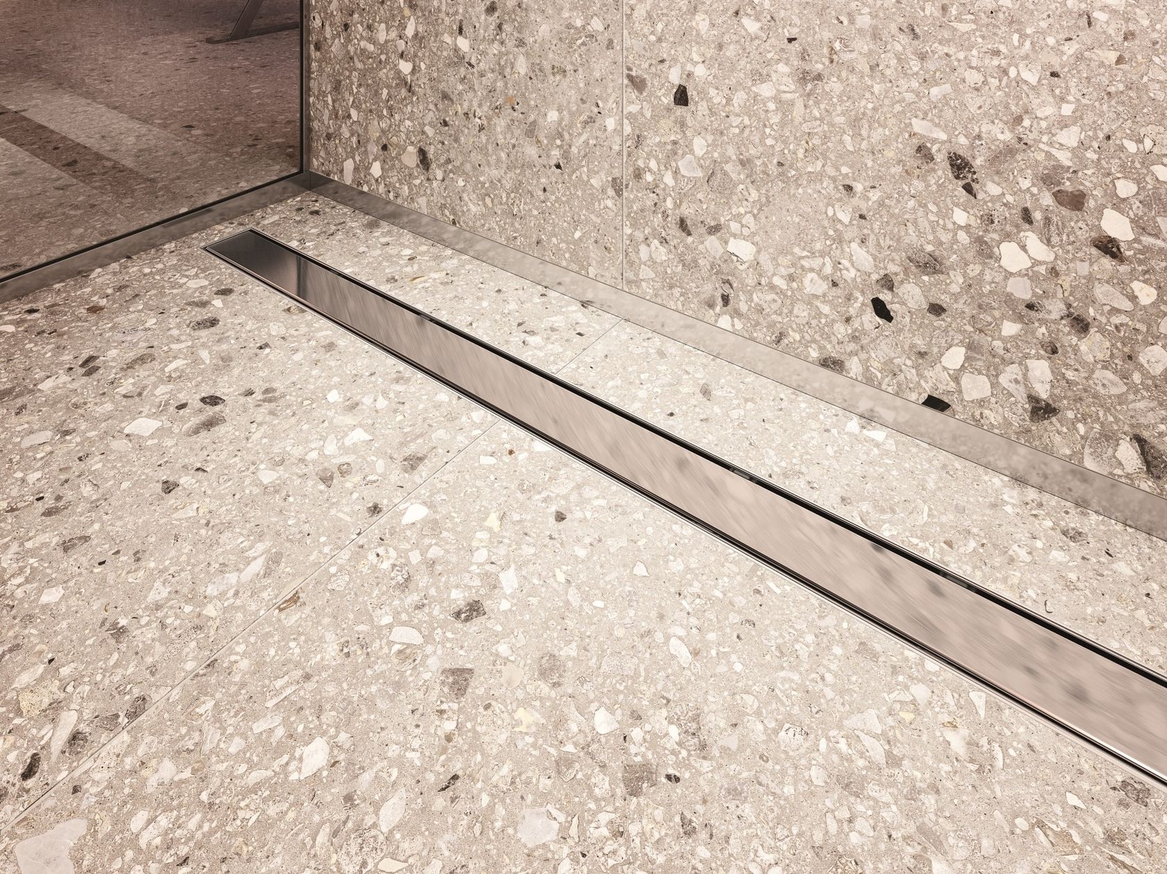 Stainless steel shower channel PP DRAIN AQUA CLASSIC COVER By PROFILPAS