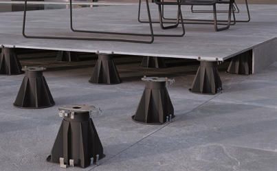 Modular system for raised flooring PPLEVELDUO By PROFILPAS