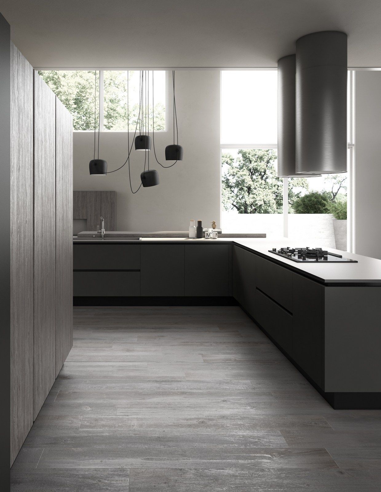 PRIMA | HPL kitchen HPL fitted kitchen with island By Floritelli Cucine