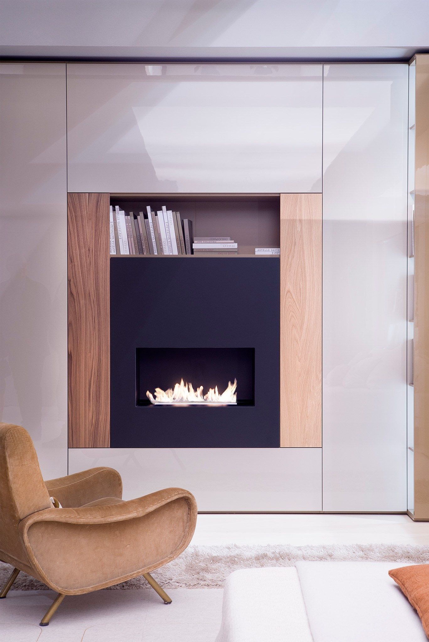 Built-in bioethanol wall-mounted fireplace PRIMEFIRE IN CASING By Planika