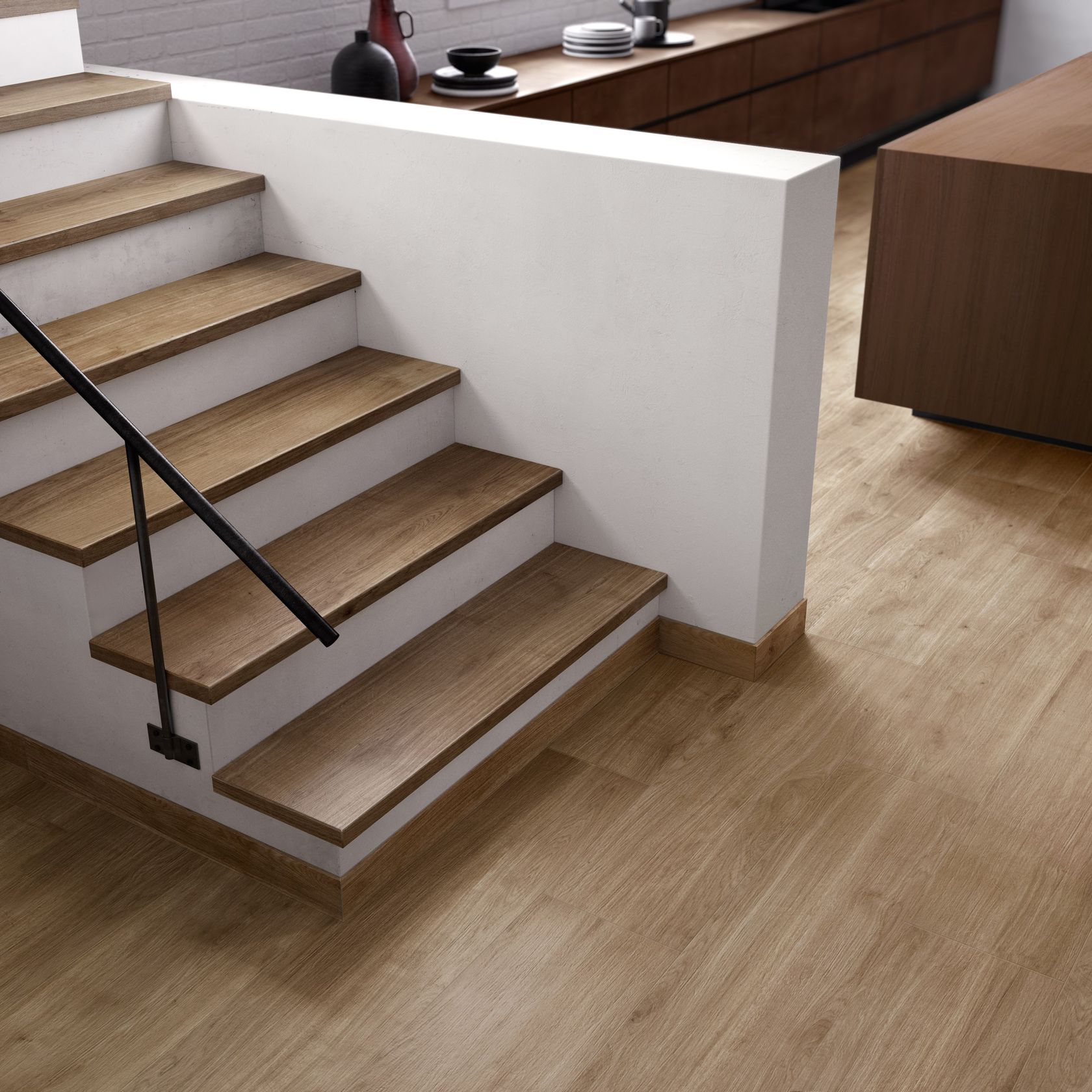 Revestimiento de pared/suelo de gres porcelánico imitación madera ...