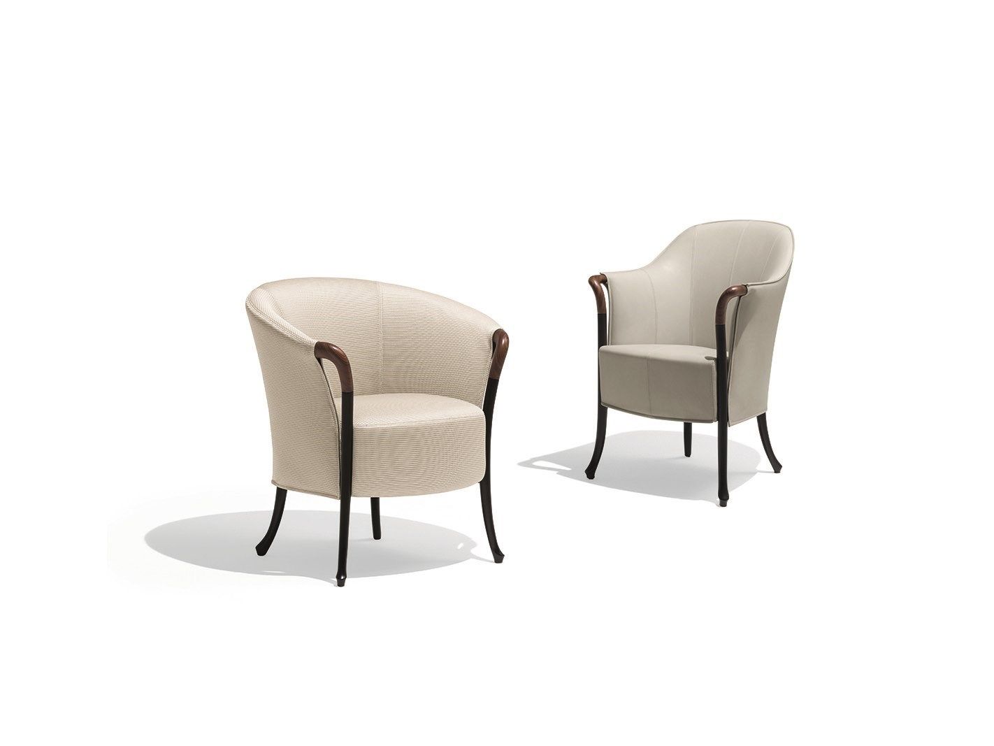 PROGETTI SENSE | Leather easy chair By GIORGETTI