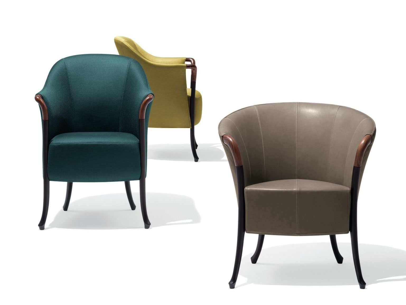 PROGETTI SENSE | Leather easy chair By GIORGETTI