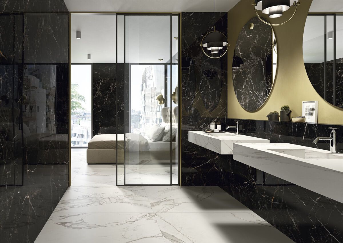 PROJECT EVOLUTION Porcelain stoneware wall/floor tiles with marble ...