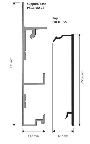 PROSKIRTING CHANNEL Aluminium skirting board By PROGRESS PROFILES