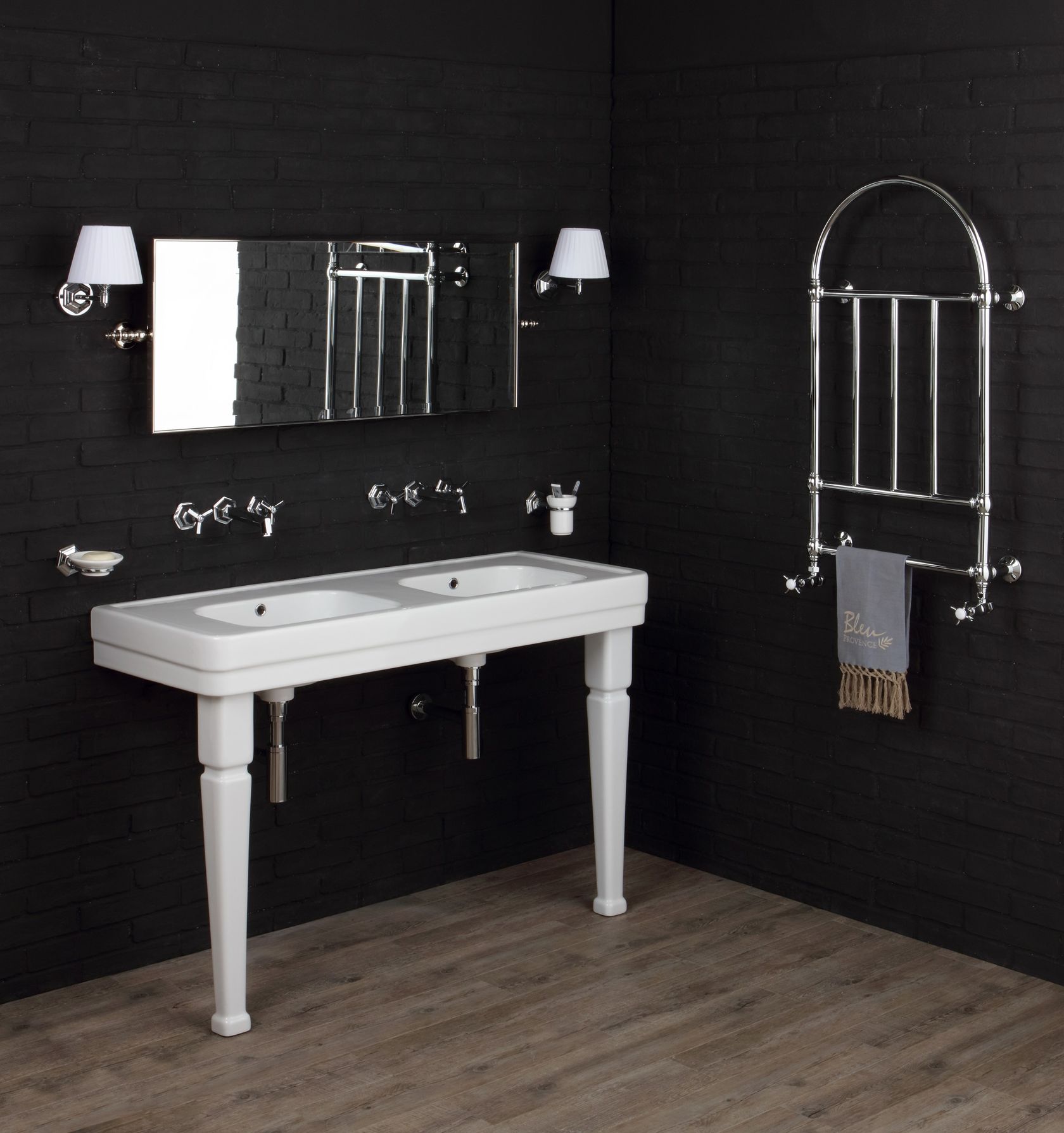 PROVENCE '900 Console double ceramic washbasin By BLEU PROVENCE