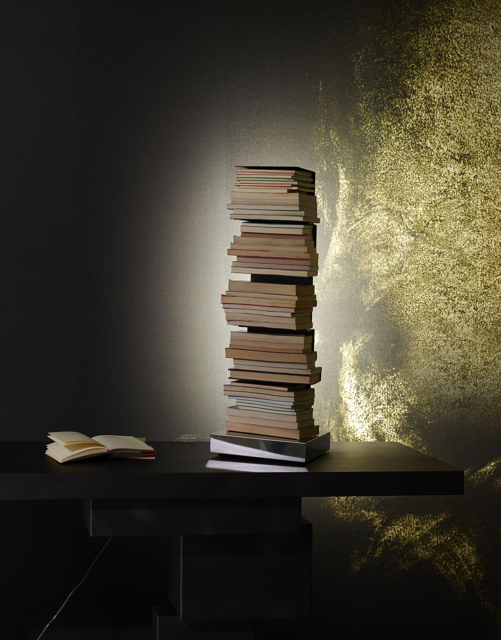 PTOLOMEO LUCE Freestanding bookcase with built-in lights By Opinion Ciatti