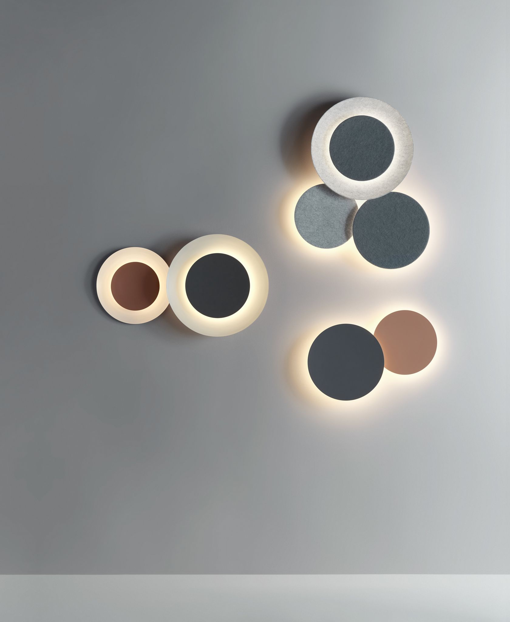 Applique a LED a luce indiretta PUCK WALL ART DOUBLE Collezione Puck ...