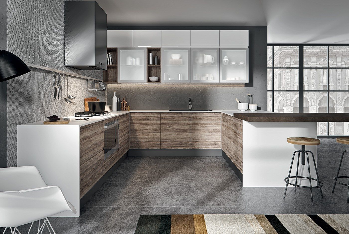 Custom Polymeric kitchen PURA By Colombini Casa