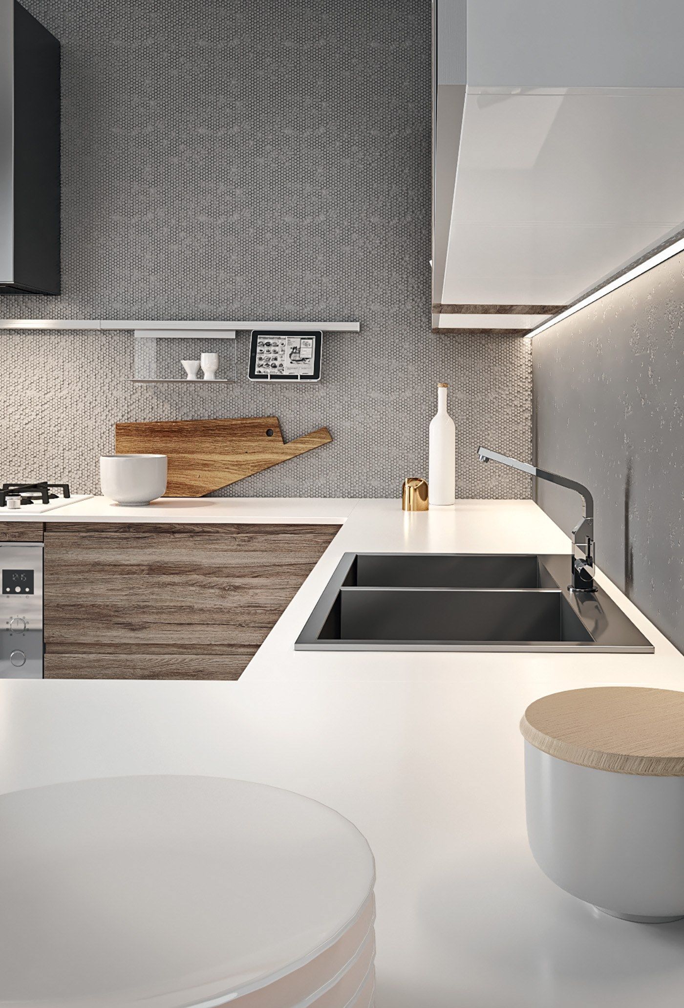 Custom Polymeric kitchen PURA By Colombini Casa