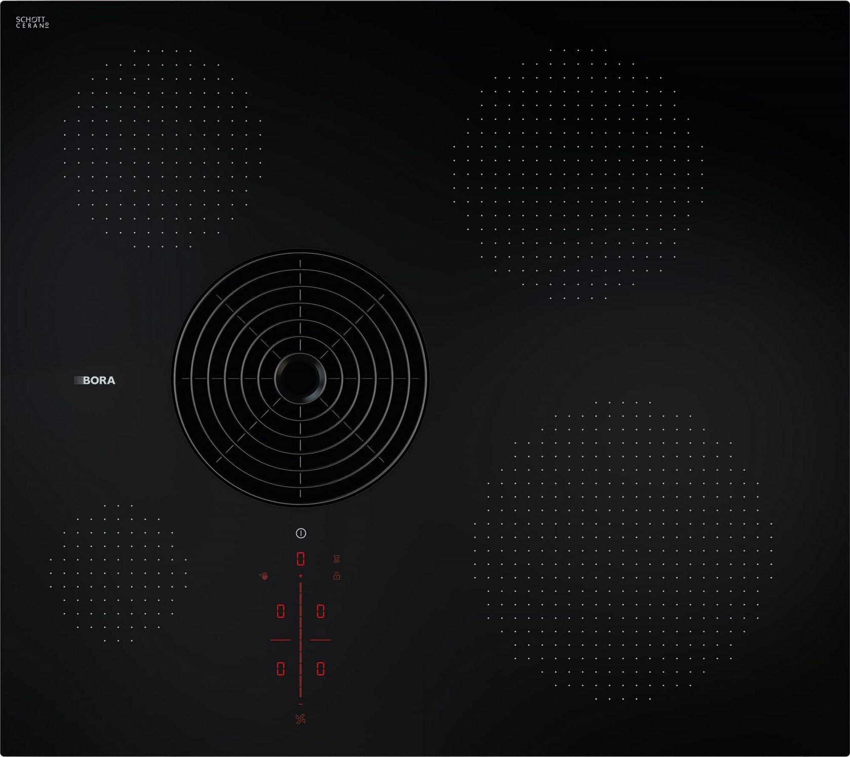 Induction flush-mount hob with integrated hood PURSA By BORA