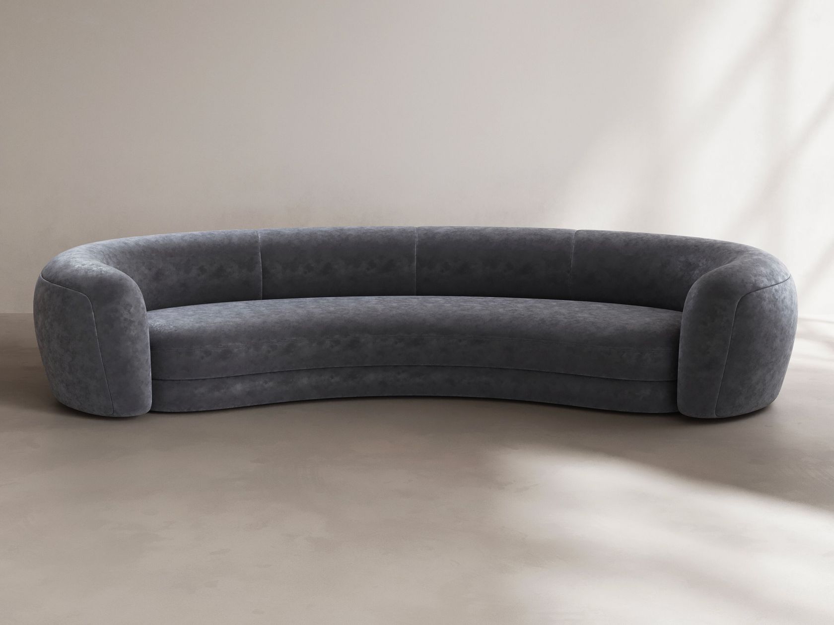 PALACE III 4 seater curved fabric sofa By Paloma Editions