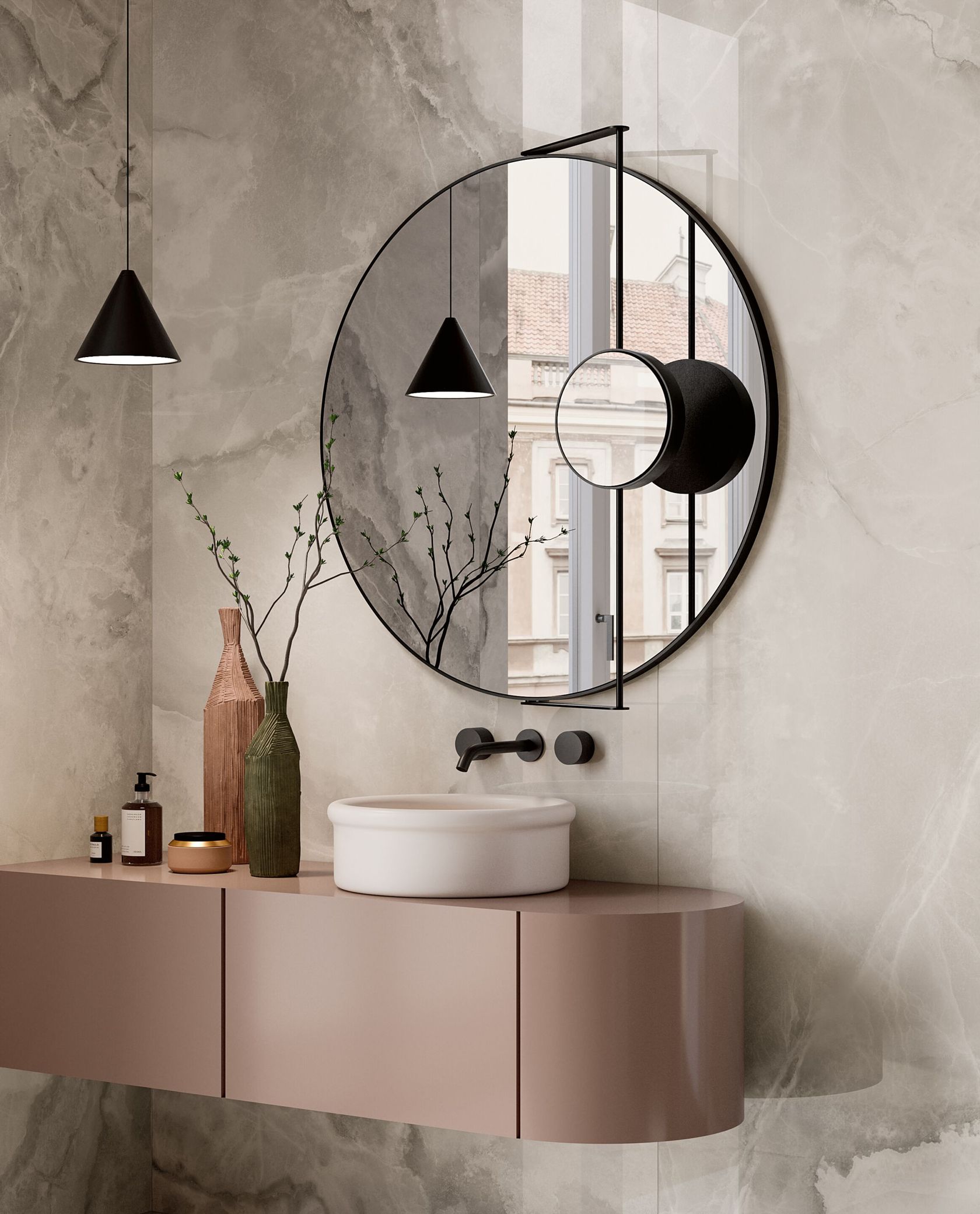 SUNSHINE Wall/floor tiles with marble effect By Pastorelli