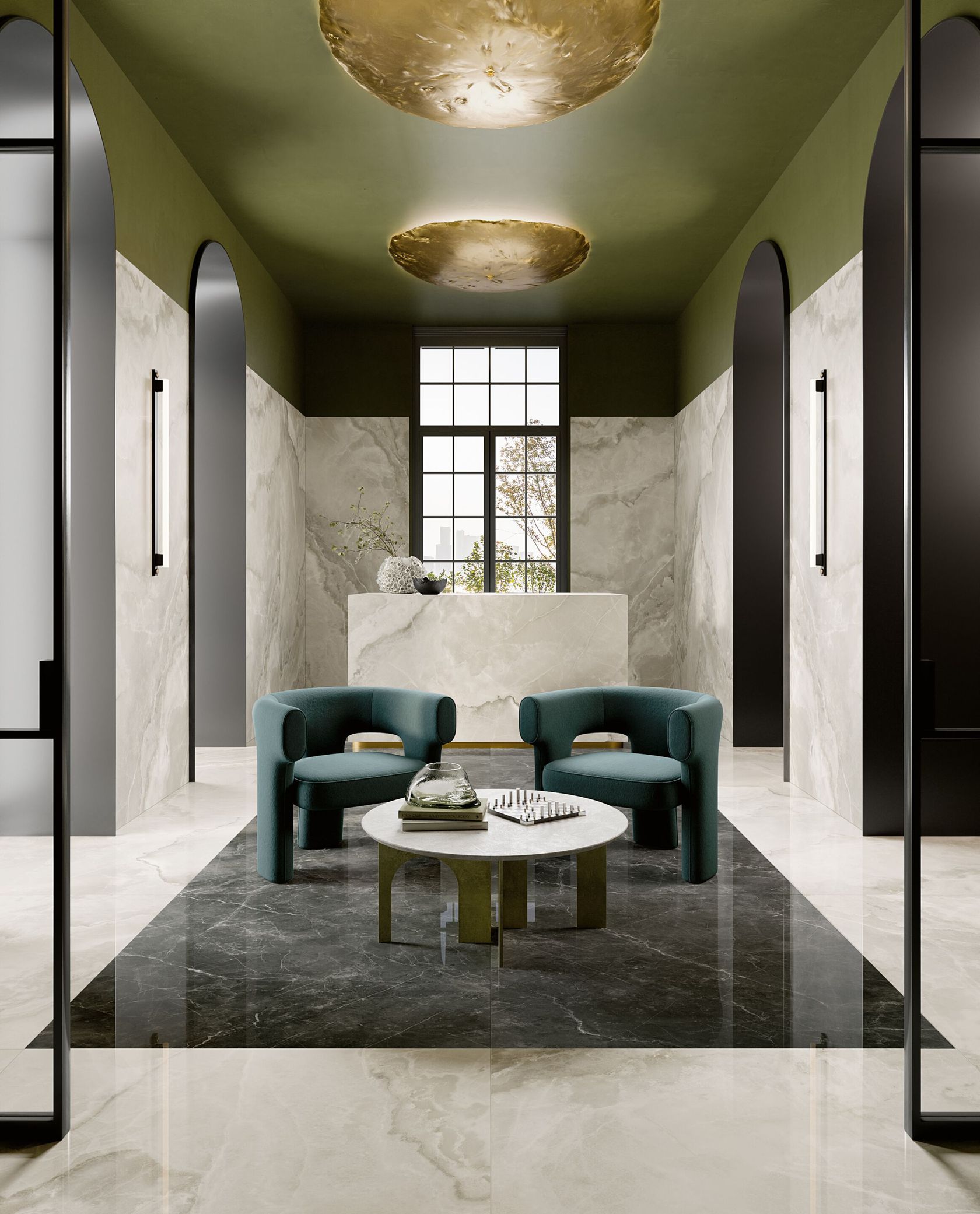 SUNSHINE Wall/floor tiles with marble effect By Pastorelli