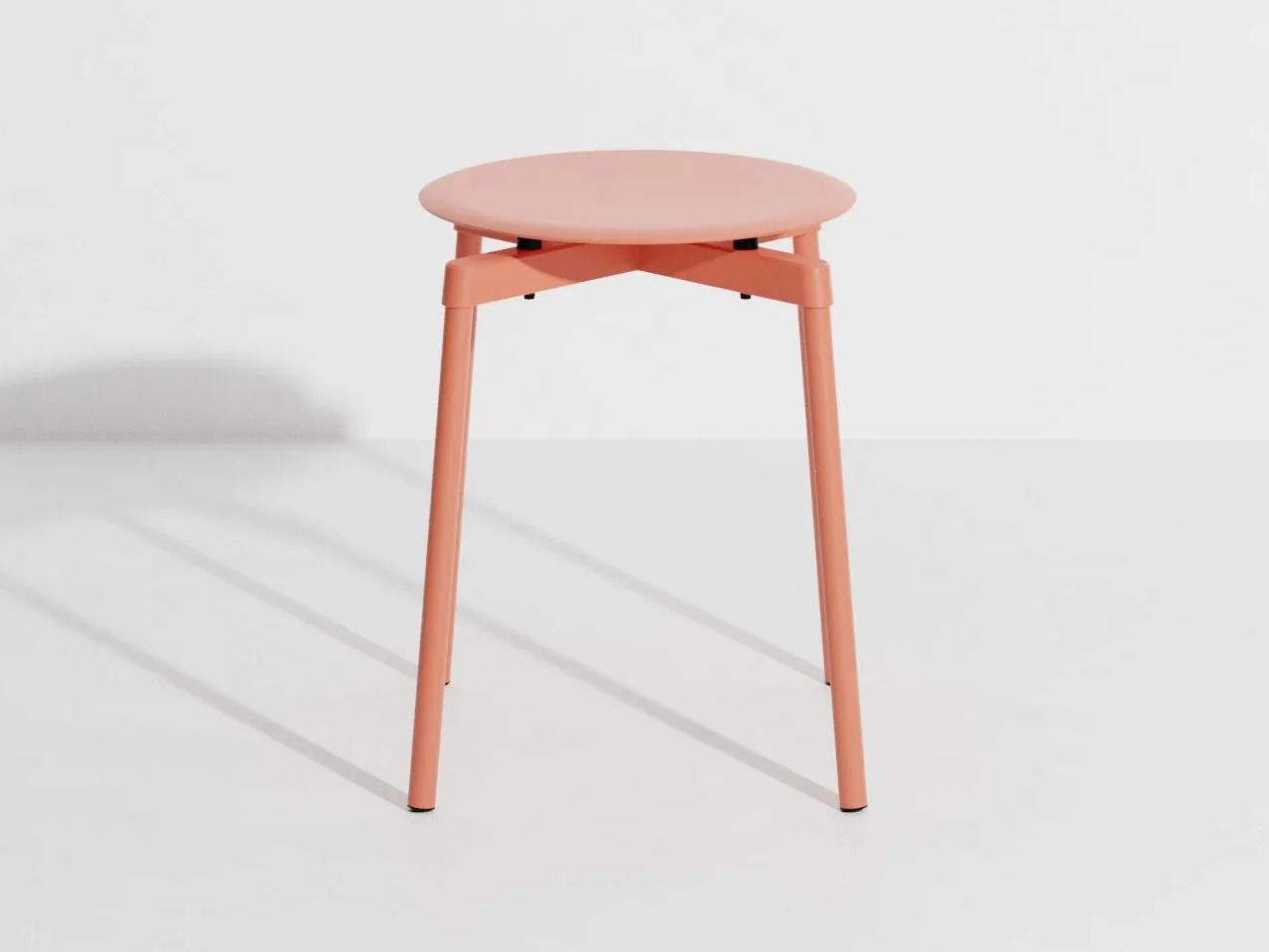 FROMME Low stackable powder coated aluminium stool By Petite Friture | design Tom Chung