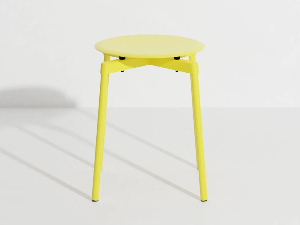 FROMME Low stackable powder coated aluminium stool By Petite Friture ...