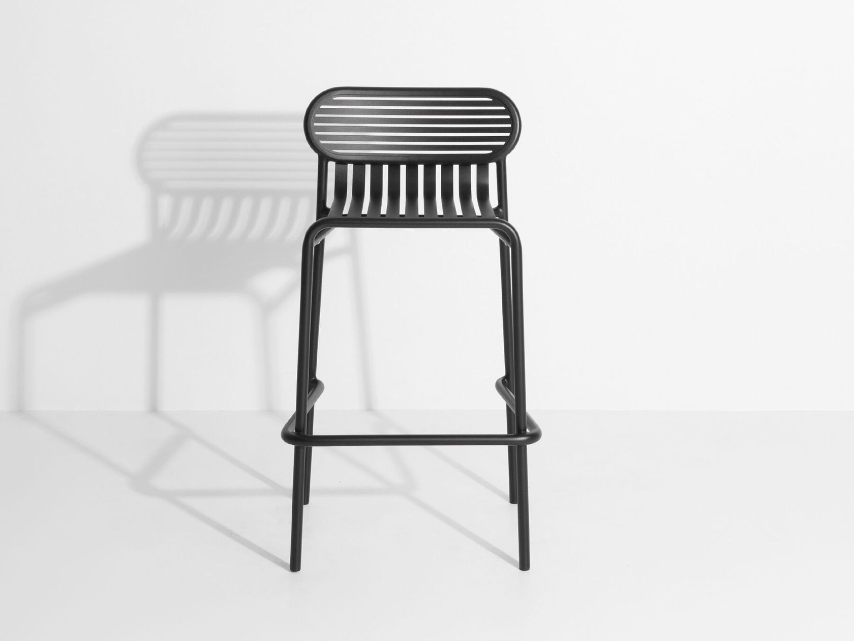 WEEK-END High powder coated aluminium stool with footrest By Petite ...