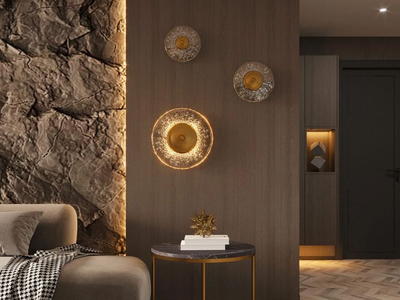 SPRINKLED GLASS Wall lamp By Pikart Lights