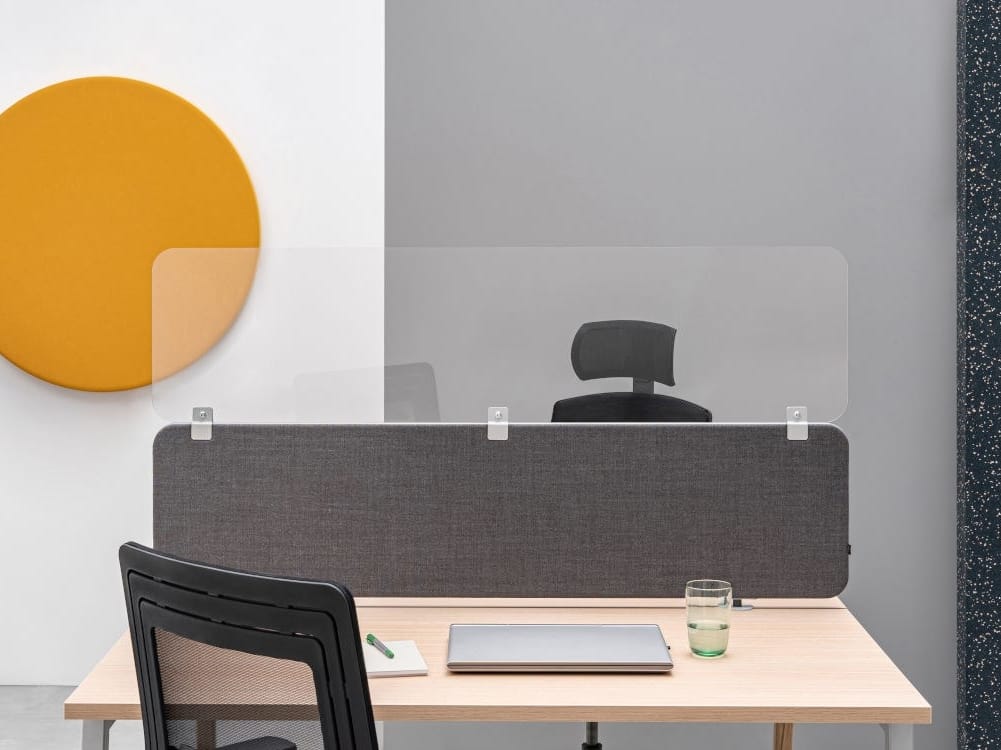 Plexiglass desktop partition Plexi extension for screens By MDD