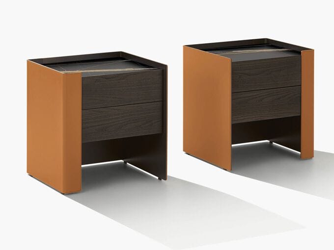 CHLOE Rectangular bedside table with drawers By Poliform | design Carlo ...