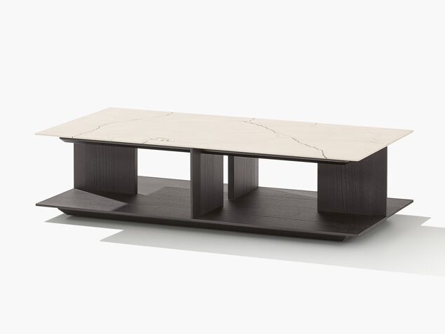 WESTSIDE Low marble coffee table By Poliform | design Jean-Marie Massaud