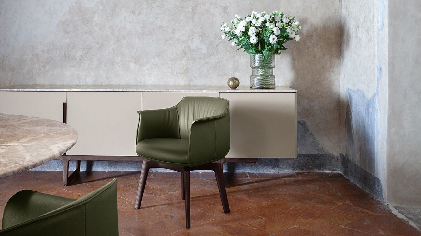 ARCHIBALD Swivel easy chair By Poltrona Frau | design Jean-Marie Massaud