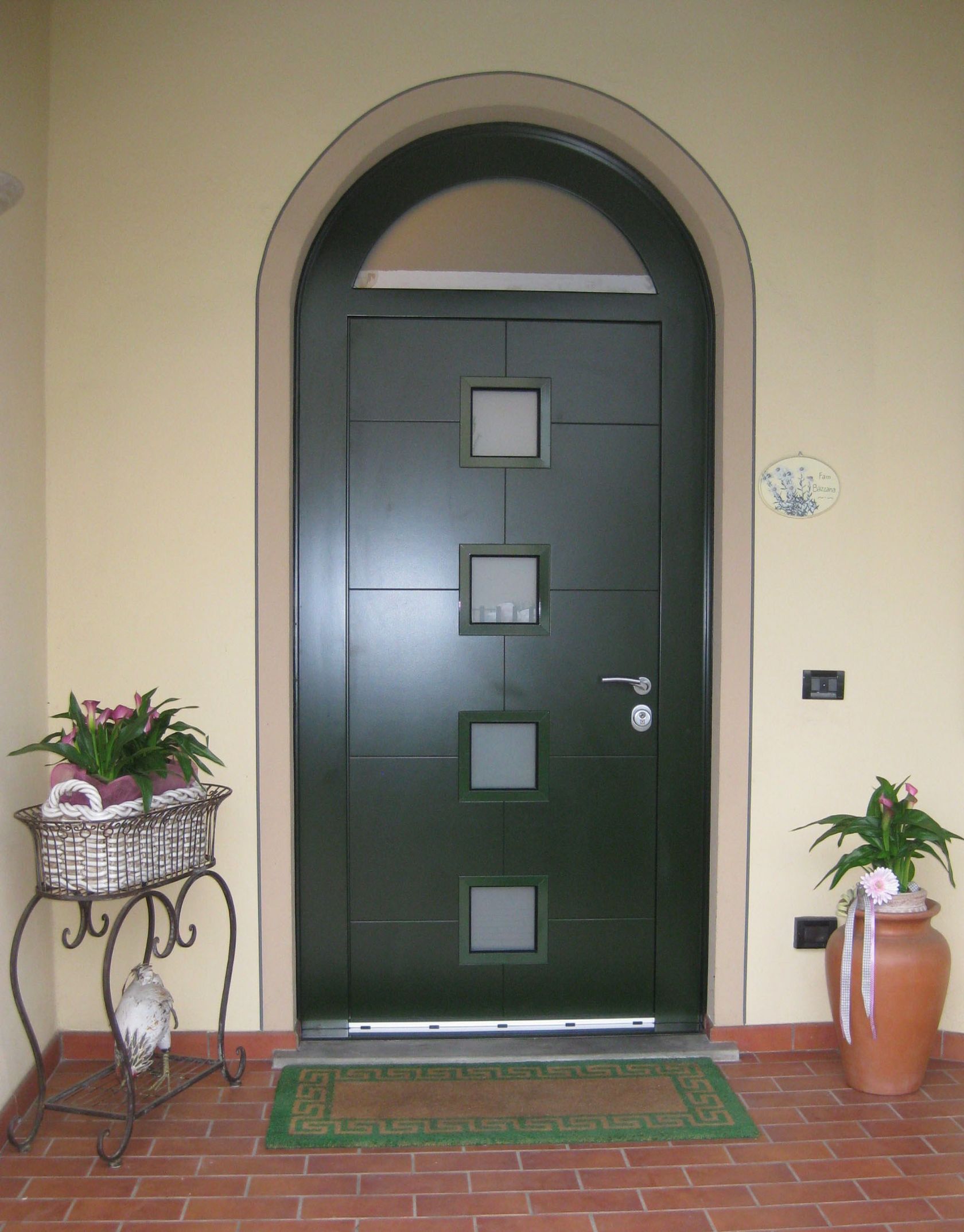 FRAME Porta d'ingresso blindata con pannelli in vetro By QUARTIERI LUIGI