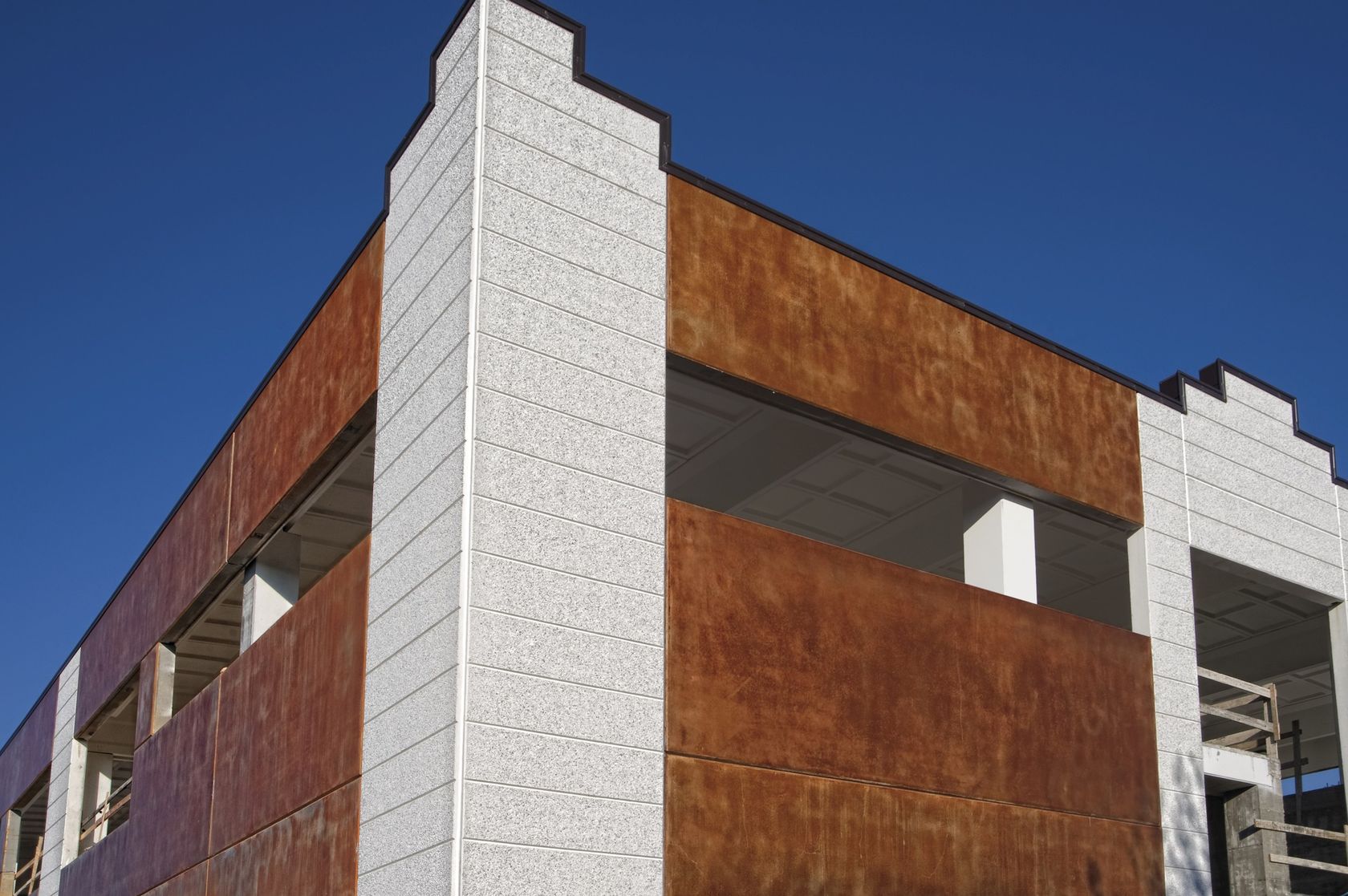 Pannello prefabbricato in calcestruzzo Prefabbricato effetto Cor-Ten ...