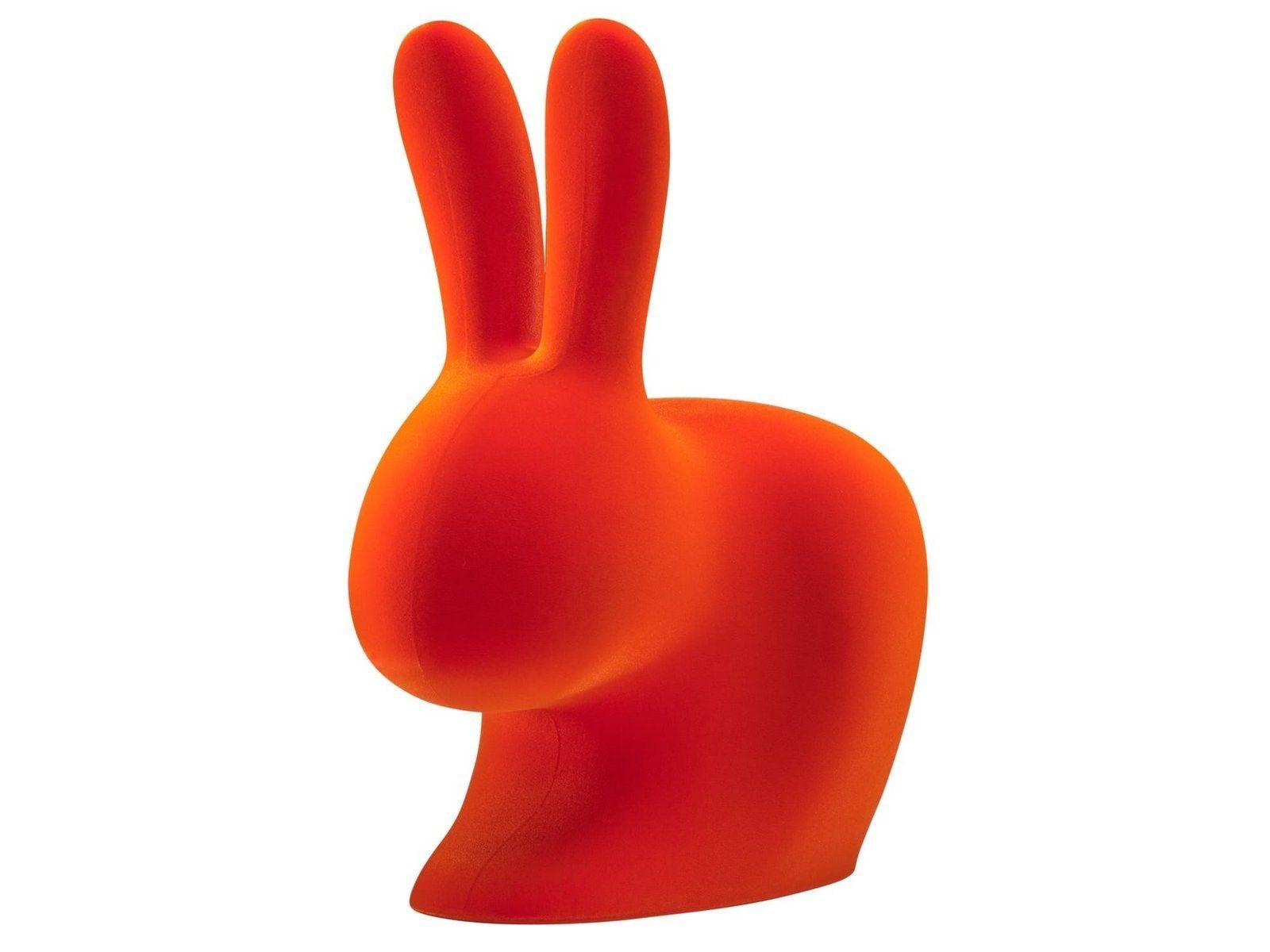 QEEBOO - RABBIT CHAIR VELVET ORANGE 椅子 By In Stock 设计师Stefano Giovannoni