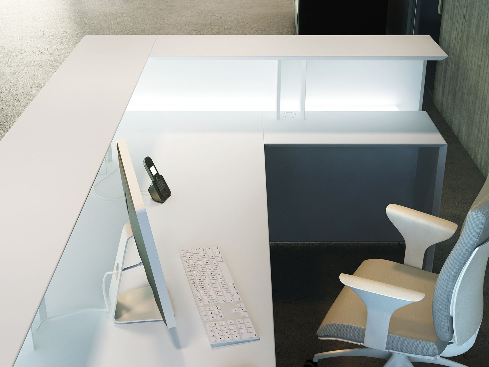 Reception desks | Modular, with integrated lighting | Archiproducts