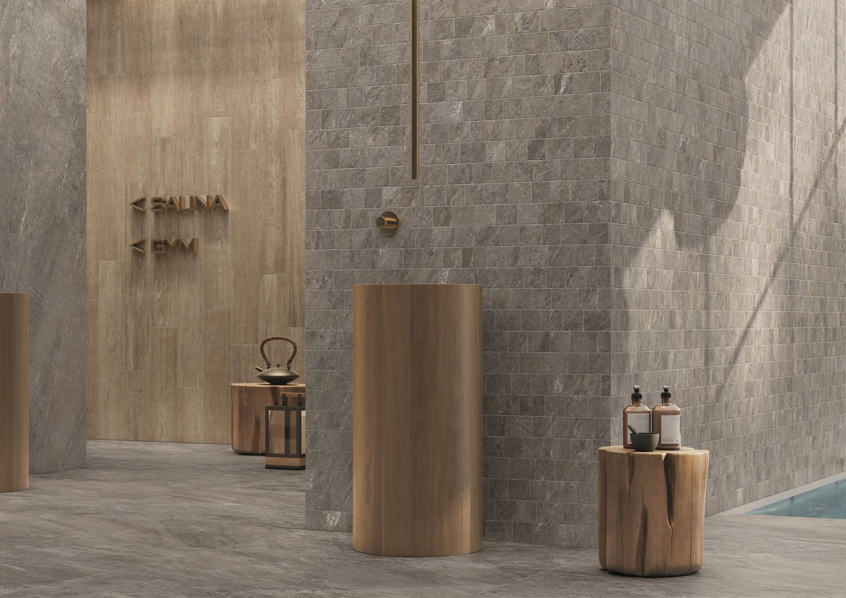 Porcelain stoneware wall/floor tiles with stone effect QUARTZ ESSENCE ...