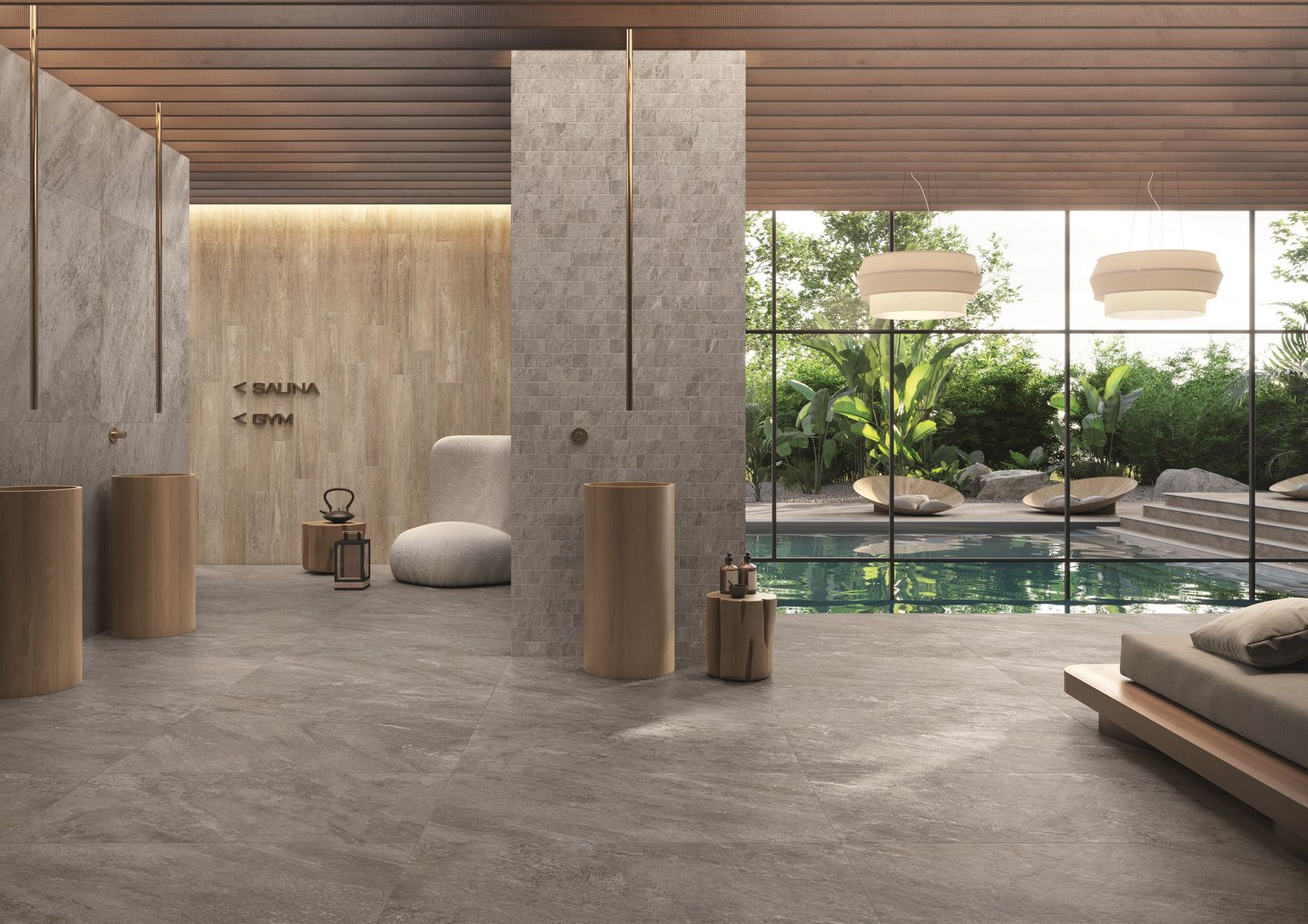 Porcelain stoneware wall/floor tiles with stone effect QUARTZ ESSENCE ...
