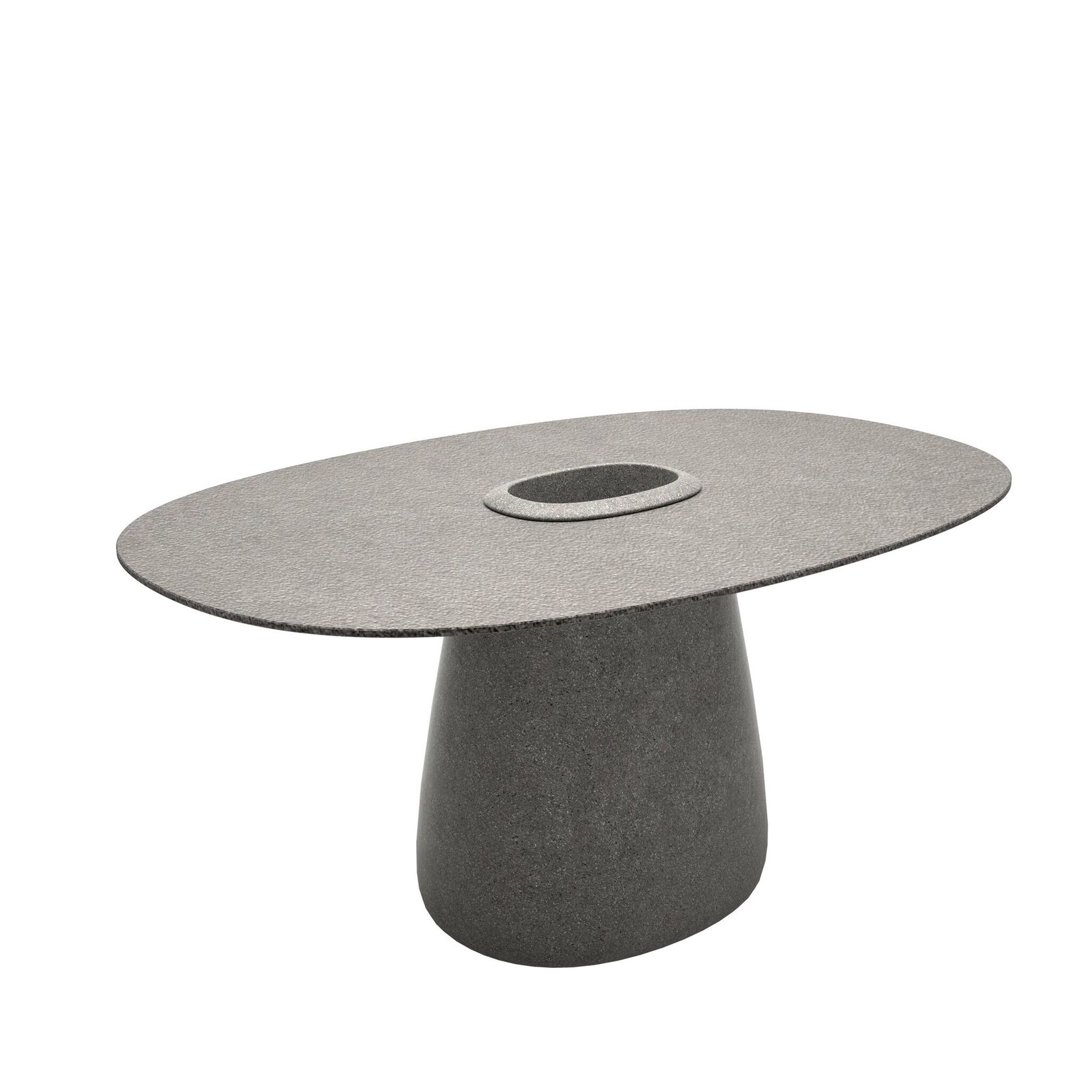 COBBLE Oval laminated stoneware table with ice bucket By Qeeboo ...