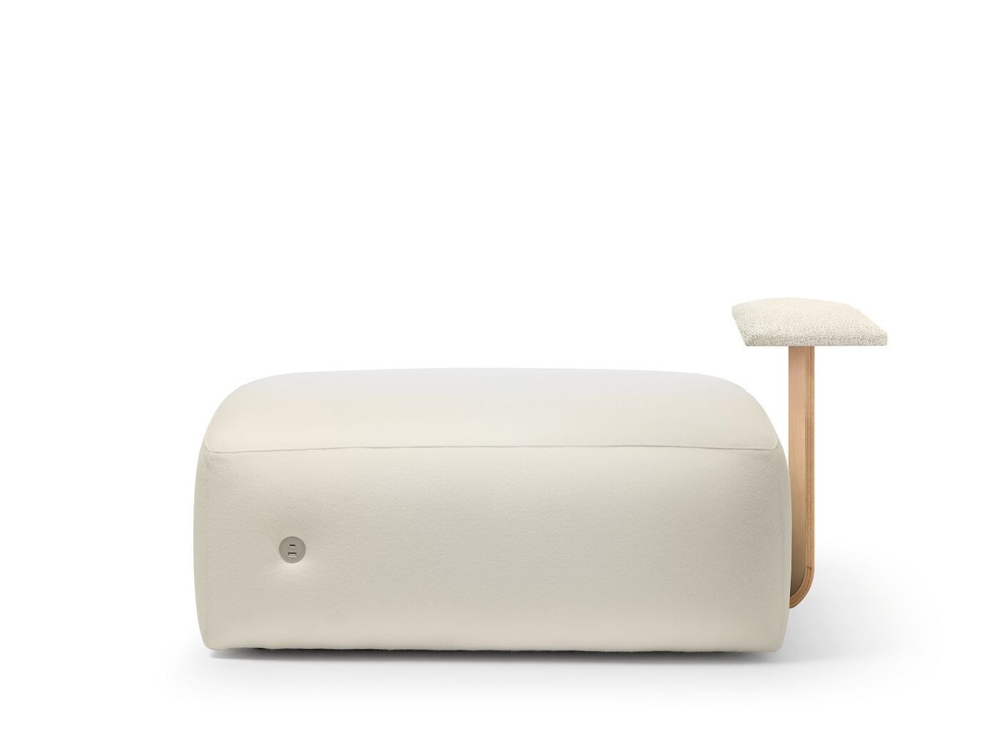 ONE HUNDRED Square fabric pouf with integrated magazine rack By Quinti ...
