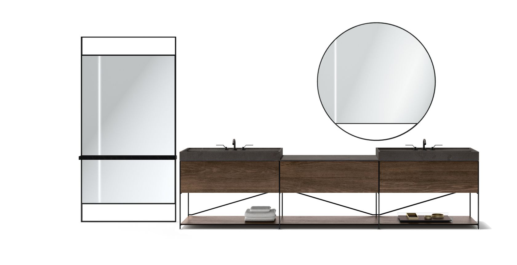 R.I.G. MODULES - BATHROOM 03 Sectional vanity unit By DE PADOVA ...
