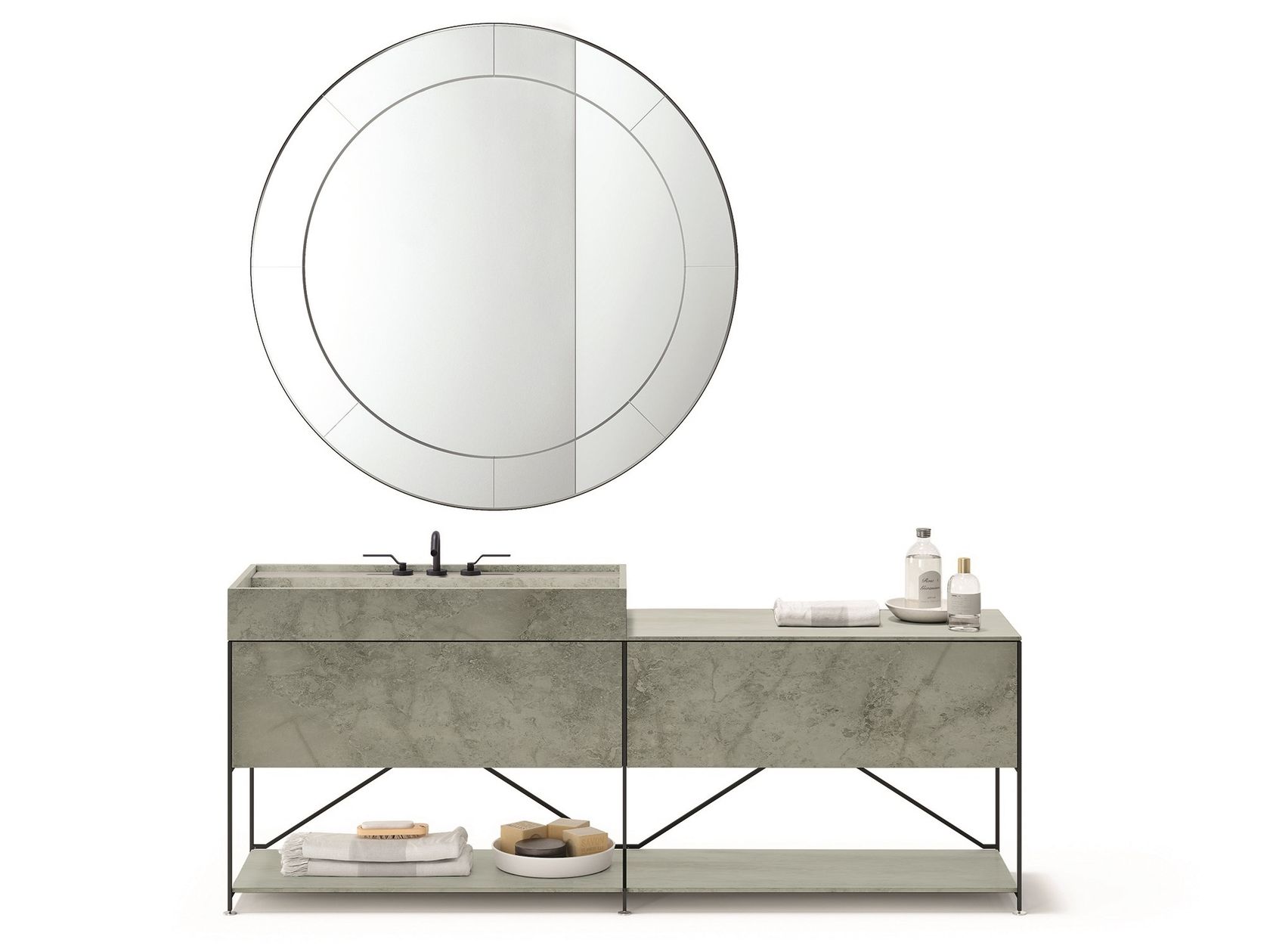 R.I.G. MODULES - BATHROOM 01 Sectional vanity unit By DE PADOVA ...