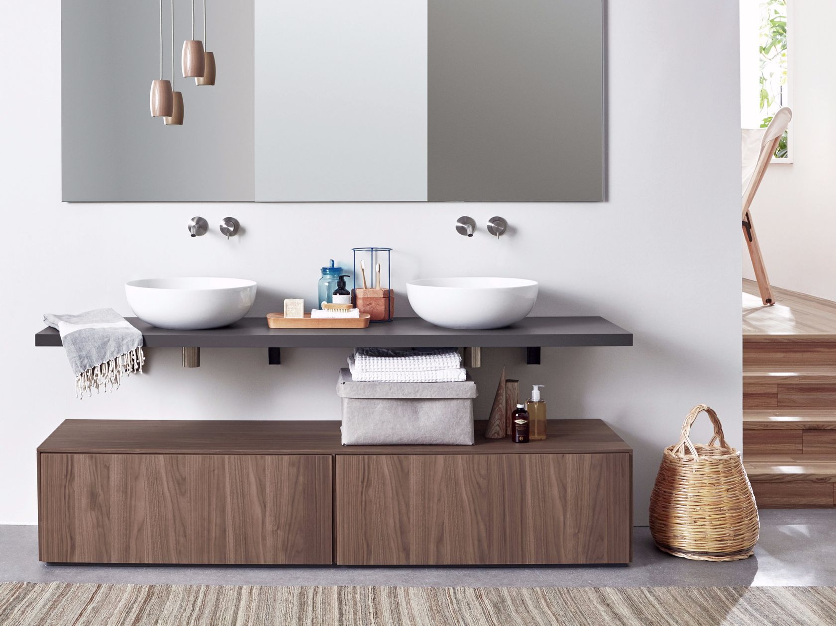 R1 | Walnut vanity unit By Rexa Design design Monica Graffeo