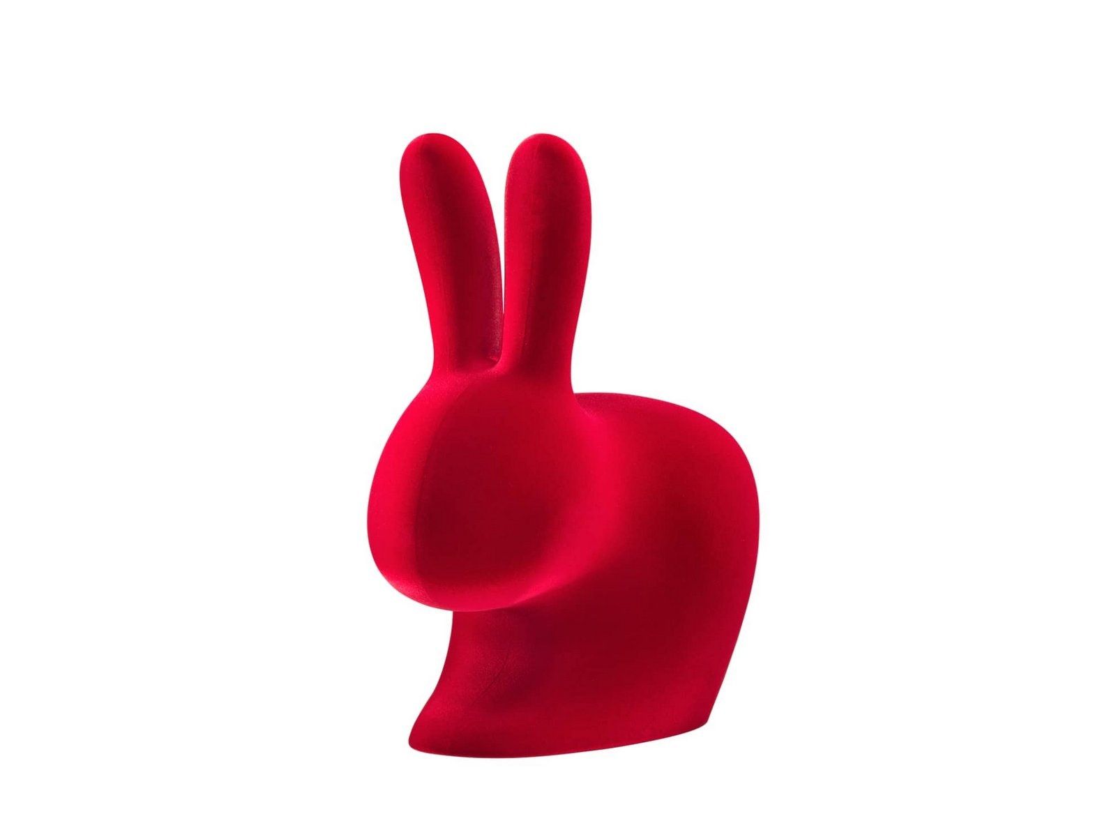 RABBIT CHAIR BABY VELVET Kids chair By Qeeboo | design Stefano Giovannoni