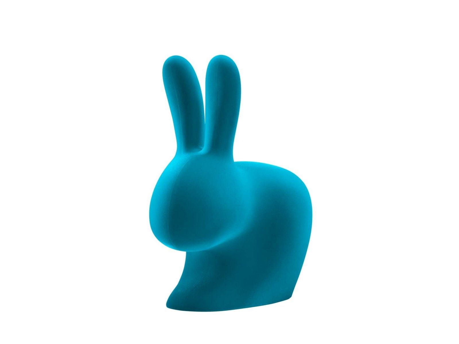 RABBIT CHAIR BABY VELVET Kids chair By Qeeboo | design Stefano Giovannoni