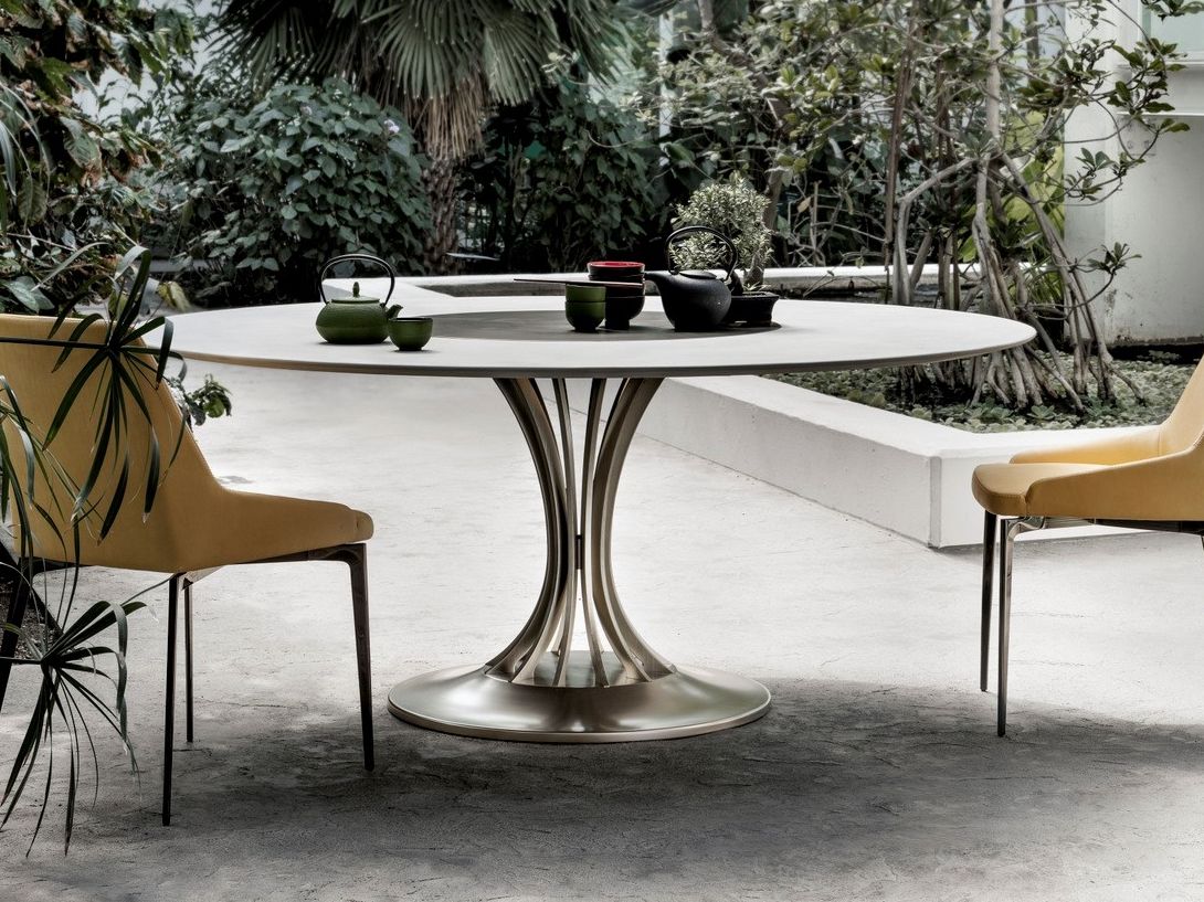 Round wooden table RADAR XL By ALIVAR design Giuseppe Bavuso