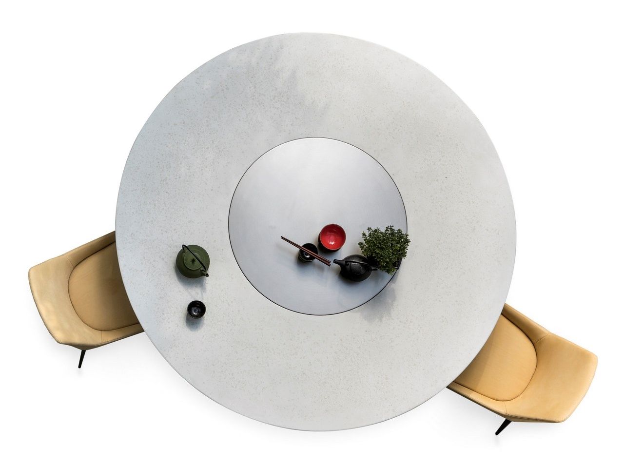 Round wooden table RADAR XL By ALIVAR design Giuseppe Bavuso